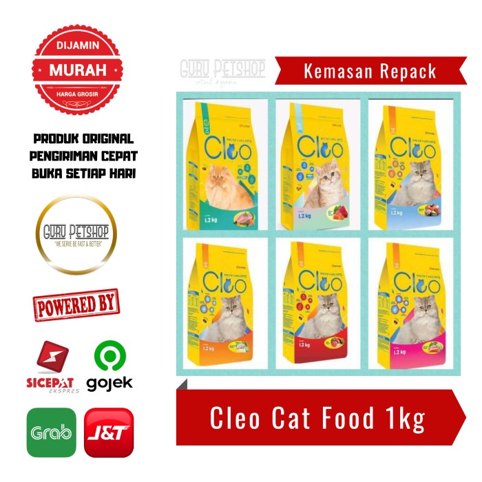 Jual Cleo Cat Food 1kg Makanan Kucing Cleo Kitten Adult 1kg | Shopee ...