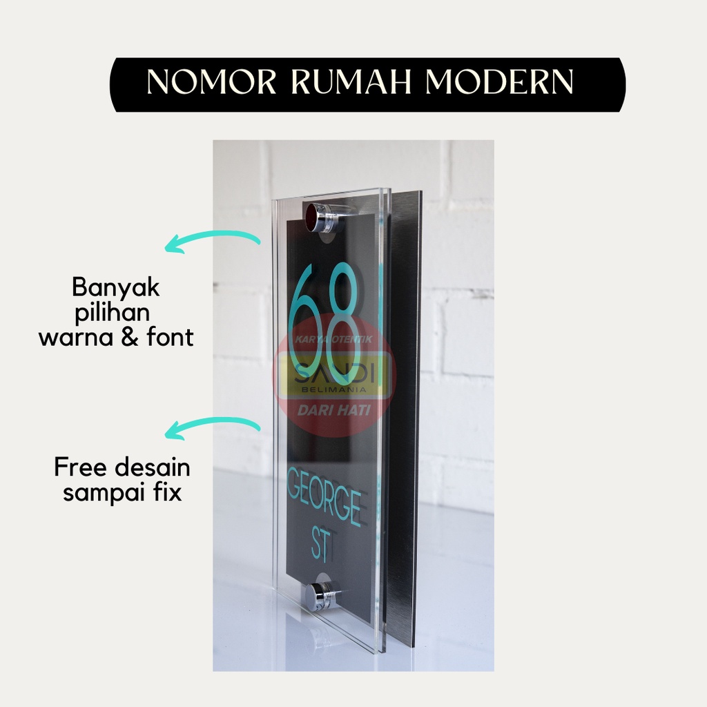 Jual NOMOR RUMAH MODERN AKRILIK | MODERN NOMER RUMAH | NO RUMAH MODERN ...