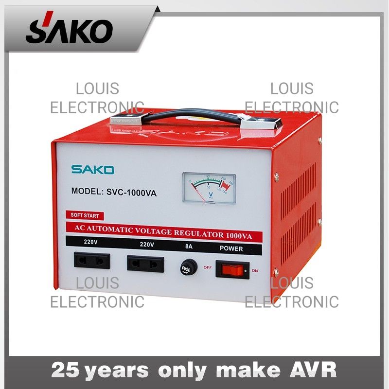 Jual Stabilizer SAKO SVC-1000VA Automatic Voltage Regulator 1000 Watt Stabil 1000 W | Shopee ...