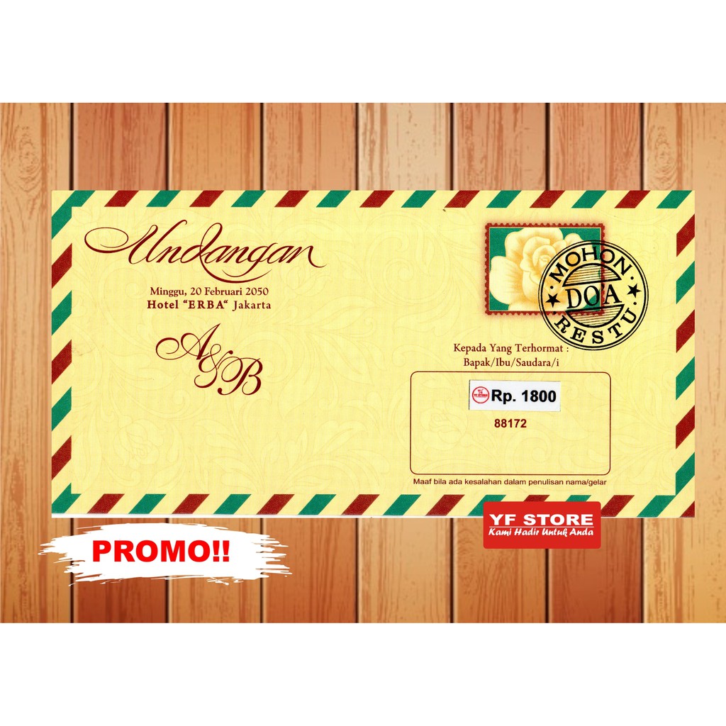 Jual PROMO cetak undangan pernikahan murah erba 88172 free pastik opp ...