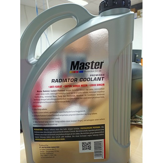 Jual master air radiator coolant master premixed red 4 liter -65826 ...