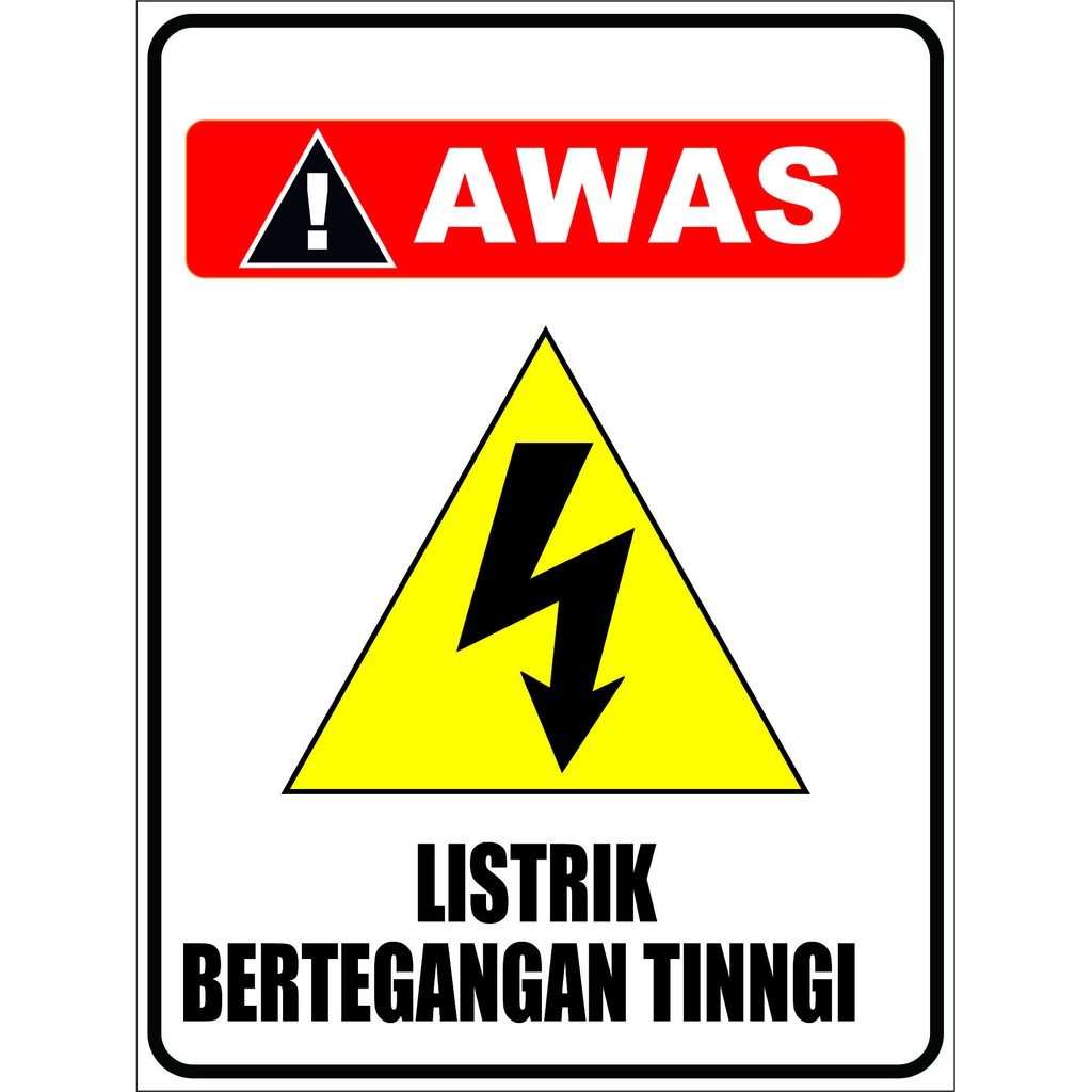 Jual STIKER RAMBU RAMBU LISTRIK BERTEGAN TINGGI 10X15 | Shopee Indonesia