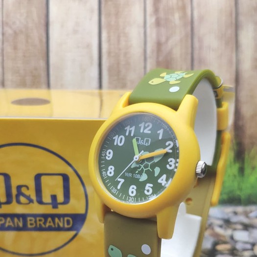 Jual [COD] Jam Tangan Wanita Q&Q QQ QnQ Analog Karet Hijau VR99J008Y ...