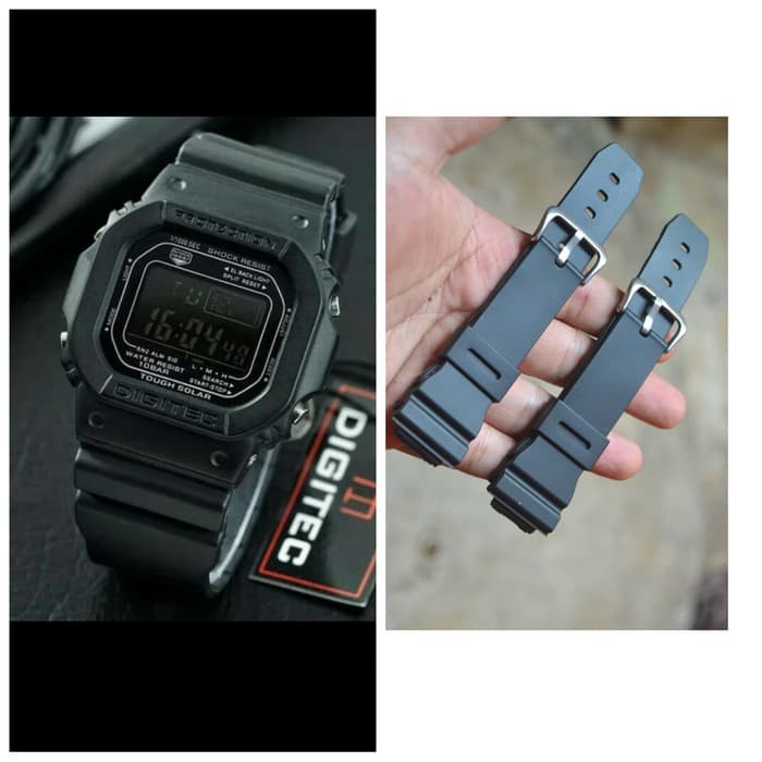Jual Tali Jam Tangan Digitec DG-2024 / DG2024 / 2024T Rubber Strap tali ...