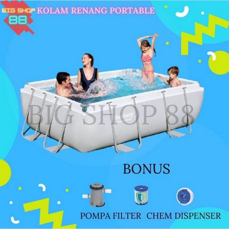 Jual BESTWAY KOLAM RENANG ANAK JUMBO KOLAM PORTABLE RECTANGULAR SQUARE ...