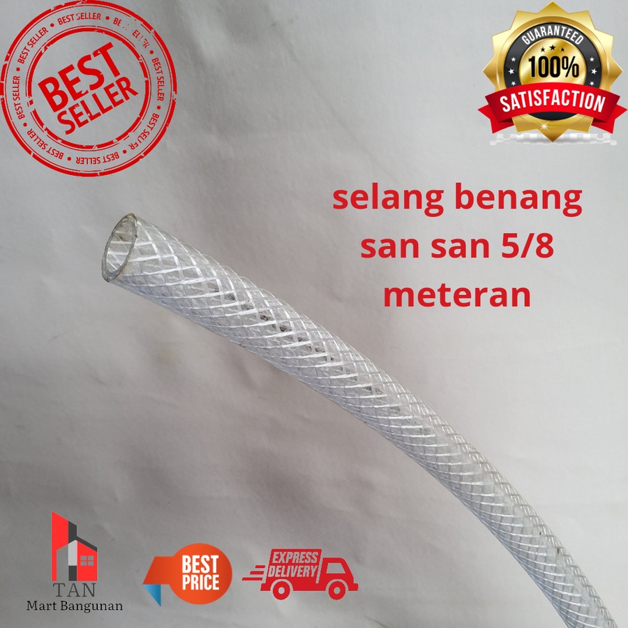 Jual Selang Air Serat Benang 5/8 San San Cobra Selang Benang Kran Air Murah | Shopee Indonesia