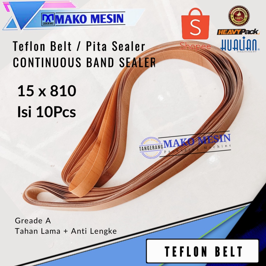Jual 15 X 810 TEFLON BELT SEALING BELT PITA VANBELT SPAREPART MESIN ...