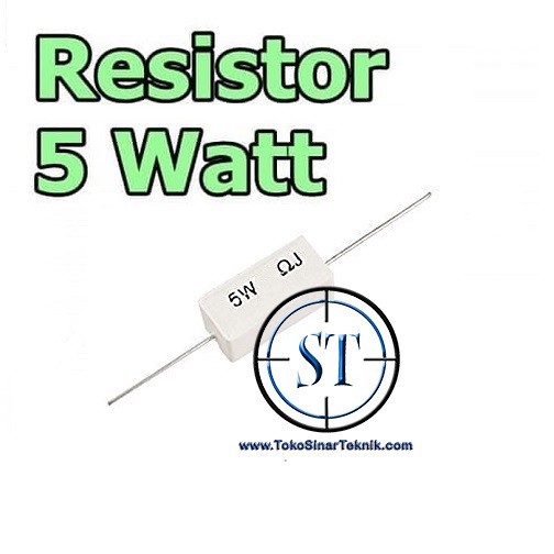Jual Resistor 5 Watt Toleransi 5% Tahanan Kapur Resistor 5W 5watt Kotak Putih | Shopee Indonesia