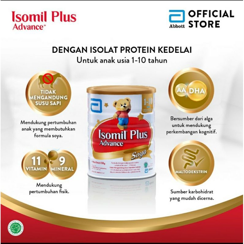 Jual ISOMIL PLUS ADVANCED SOYA 850 GRAM / ISOMIL | Shopee Indonesia