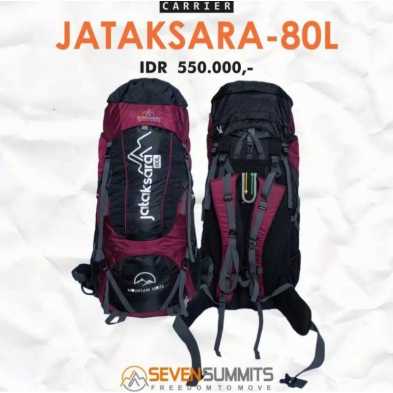 Jual Tas Gunung Carrier Seven Summits Sidapaksa 80L Grey Original Resmi | Shopee Indonesia