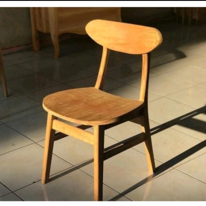 Jual Kursi Kayu - Kursi Makan Kayu Jati Minimalis Cafe Retro | Shopee ...