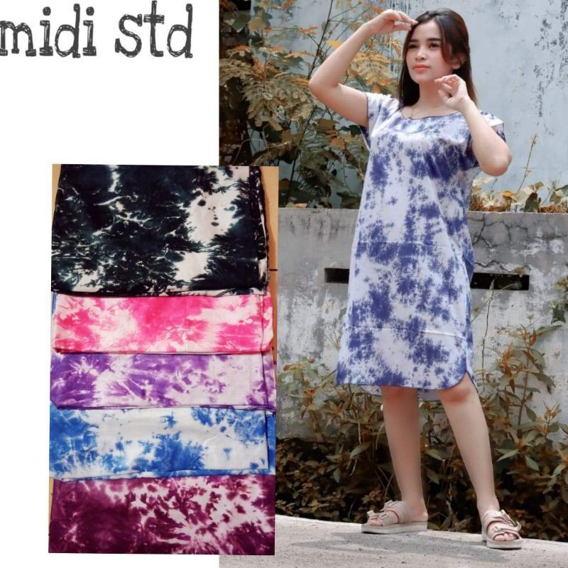 Jual DASTER MIDI TIE DYE DASTER BAHAN RAYON DASTER BALI ADEM DASTER ...
