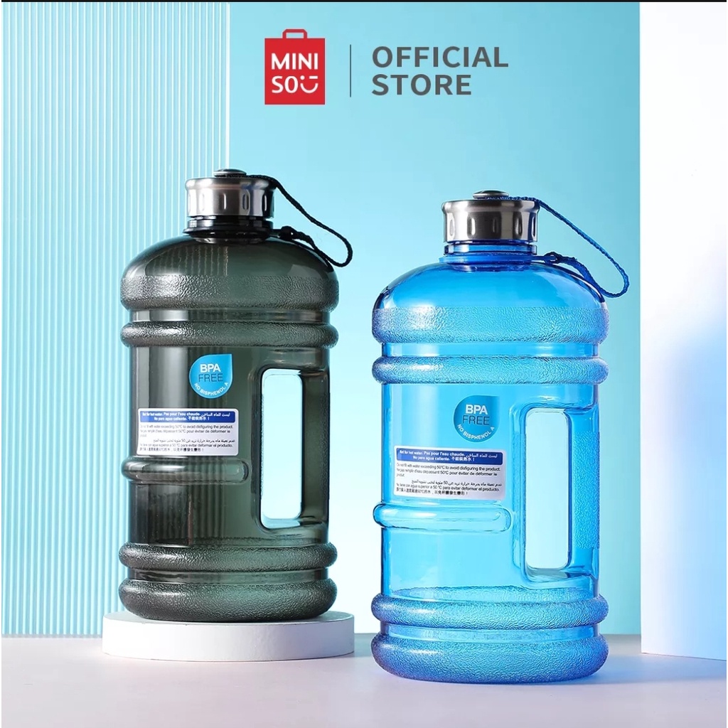 Jual MINISO OFFICIAL Large capacity plastic cool water bottle with ...