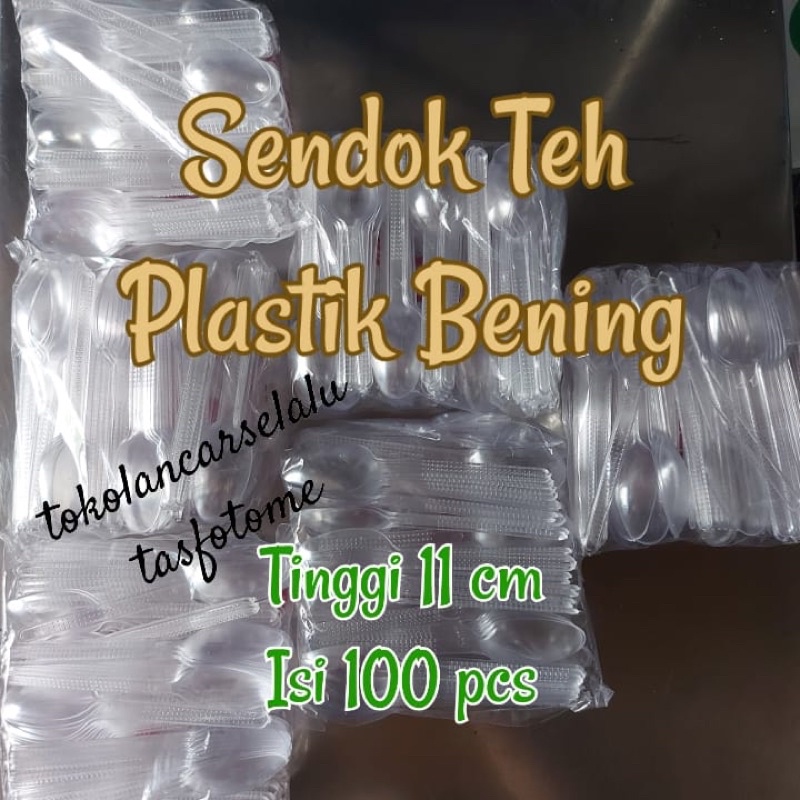 Jual Sendok Teh Plastik Bening Kopi Kue Snack Puding Ager Pudding ...