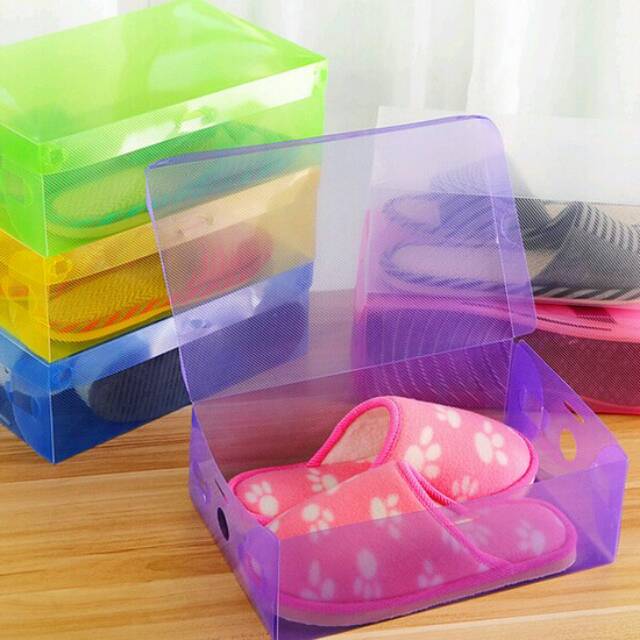 Jual Box atau Kotak Sepatu Plastik Transparant Minimal Pembelian 2pcs ...