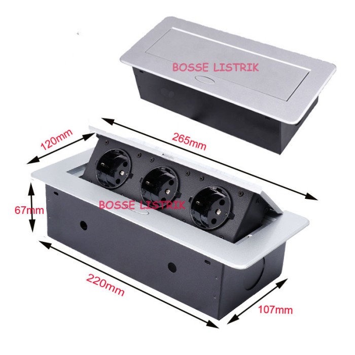 Jual Stop Kontak Tanam Meja Meeting Pop Up 3 Stop Kontak Arde | Shopee ...