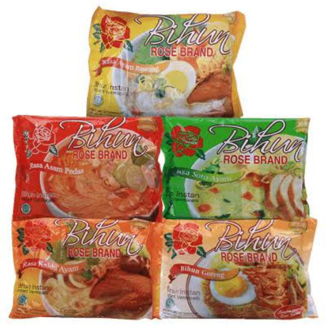 Jual Bihun Mie Rose Brand Instant 55G 1 Paket Isi 5 Bungkus Rasa Ayam ...