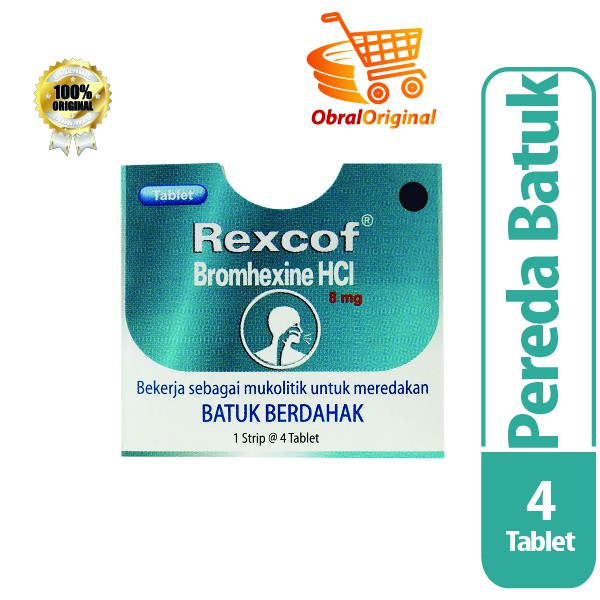 Jual Rexcof 1 Strip @4 Tablet / Pereda Batuk / Obat Batuk / Batuk ...