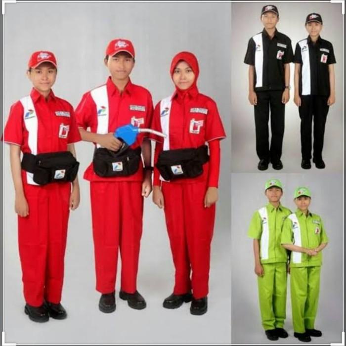 Jual Seragam Seragam Spbu Pertamina Plus Topi Seragam Ob Seragam ...