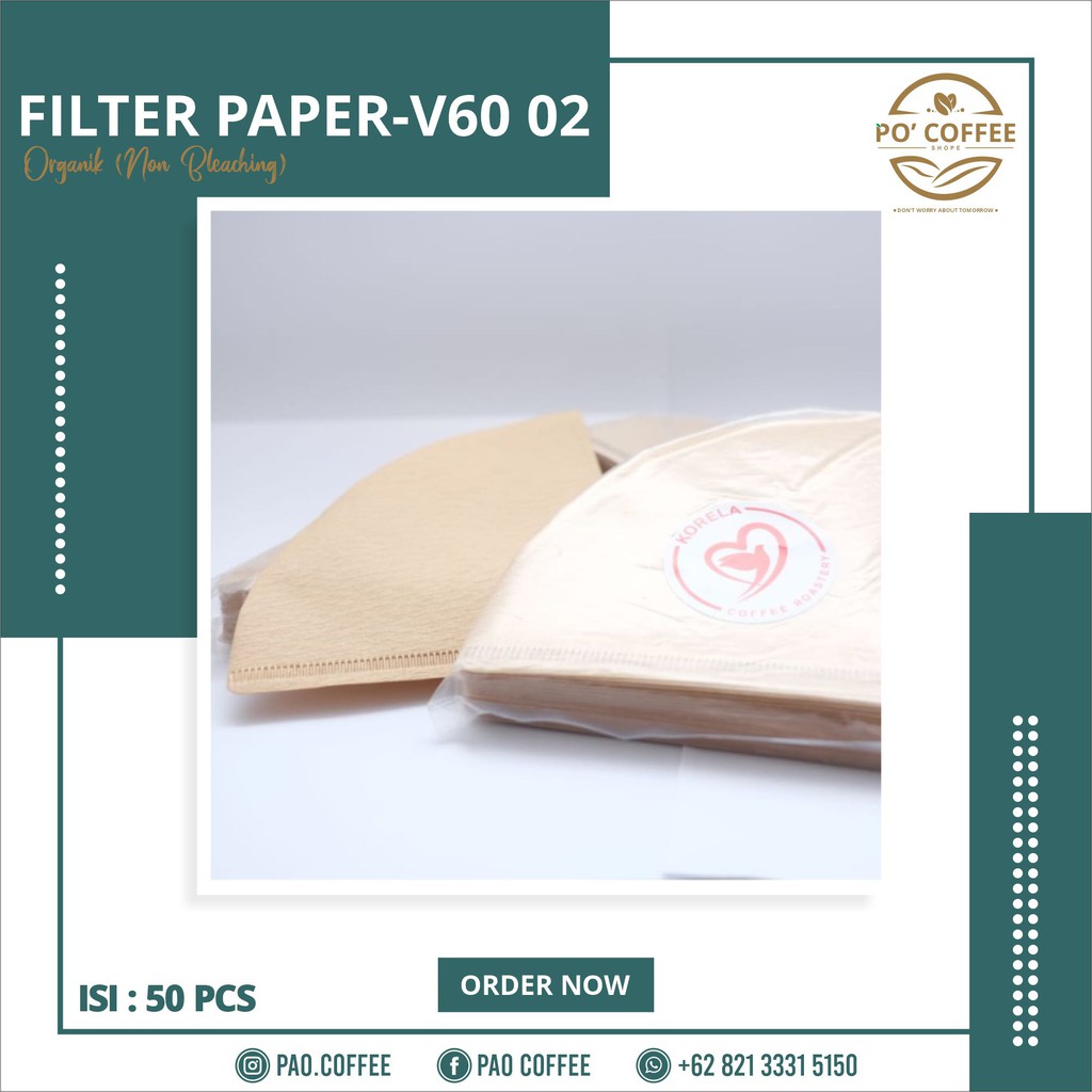 Jual Filter Paper V60 Organik (Non Bleaching) | Shopee Indonesia