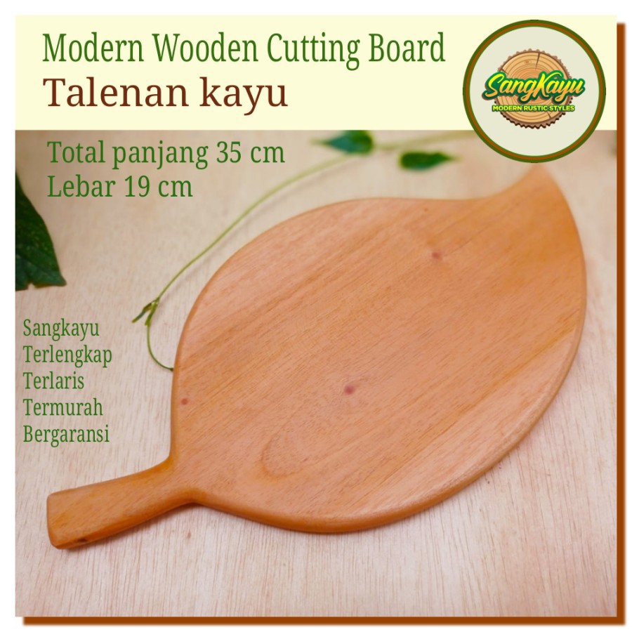 Jual SangKayu Talenan Kayu Unik 35x19 cm Modern Cutting Board Chopping ...
