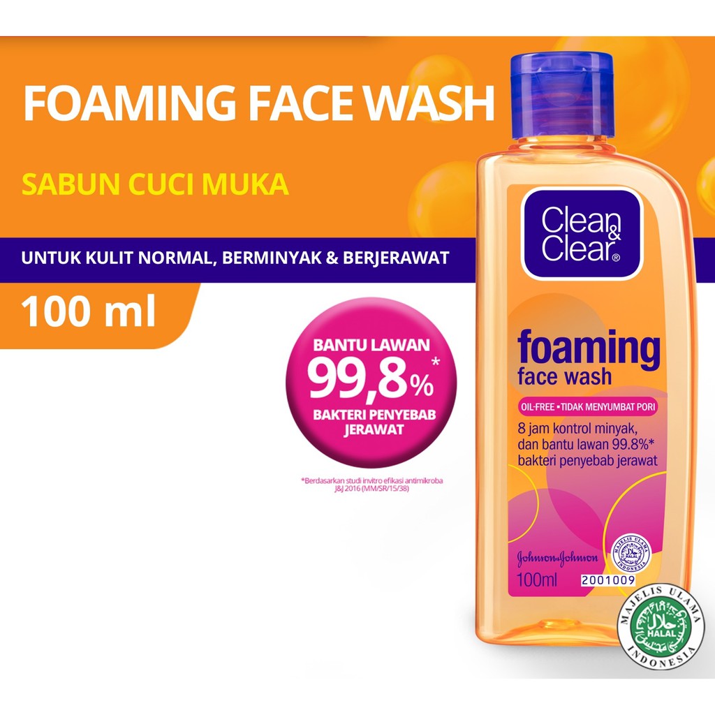 Jual CLEAN N CLEAR FOAMING FACE WASH 100 ML ORIGINAL | Shopee Indonesia