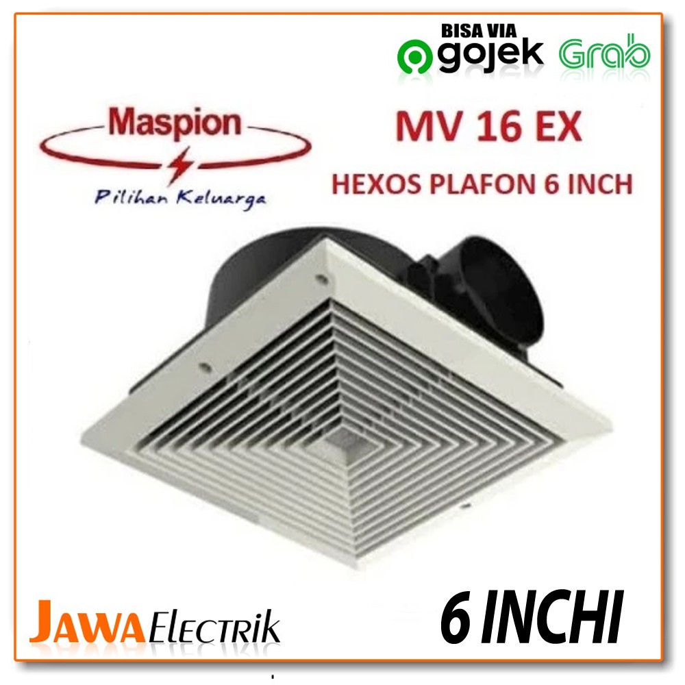 Jual MASPION MV 16 EX EXHAUST FAN HEXOS FAN PLAFON Ukuran 6 inch | Shopee Indonesia