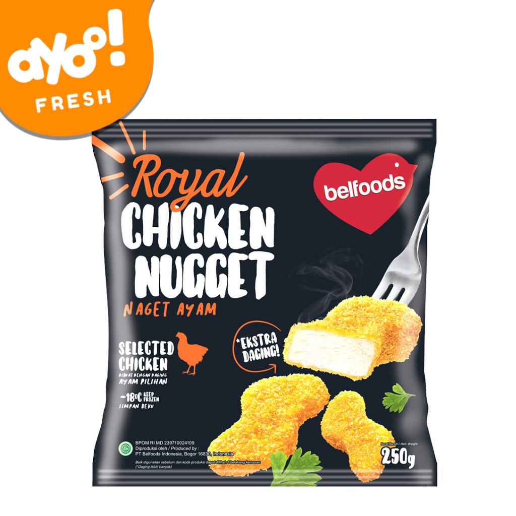 Jual Belfoods Royal Chicken Nugget S 250 g Pack | Shopee Indonesia