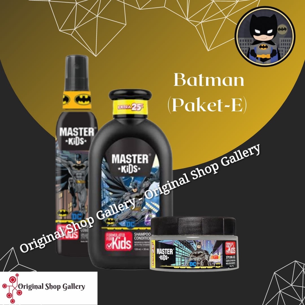 Jual Paket Perlengkapan Mandi Anak Master Kids Batman Series Shampoo ...