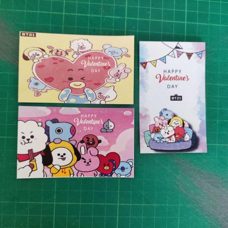 Jual kartu hampers happy valentine bt21 25 pcs | Shopee Indonesia