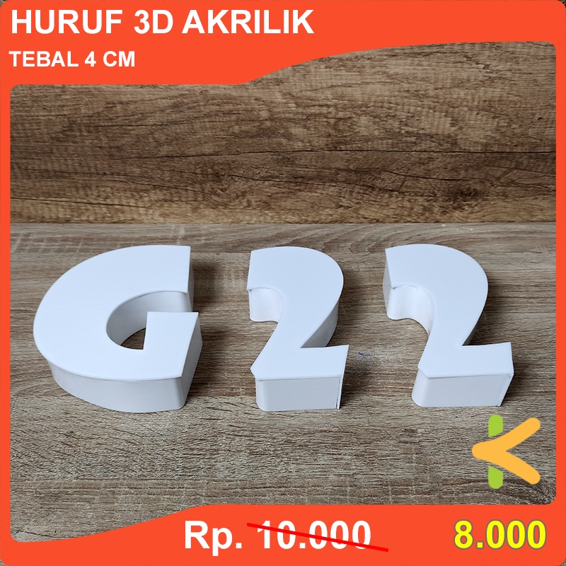 Jual Huruf Timbul 3D Tanpa Lampu Harga Per CM Tebal 4CM | Shopee Indonesia