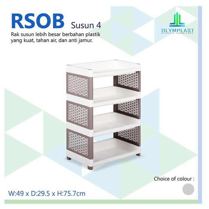 Jual Olymplast Rak Susun Besar Plastik 4 Susun RSOB | Shopee Indonesia