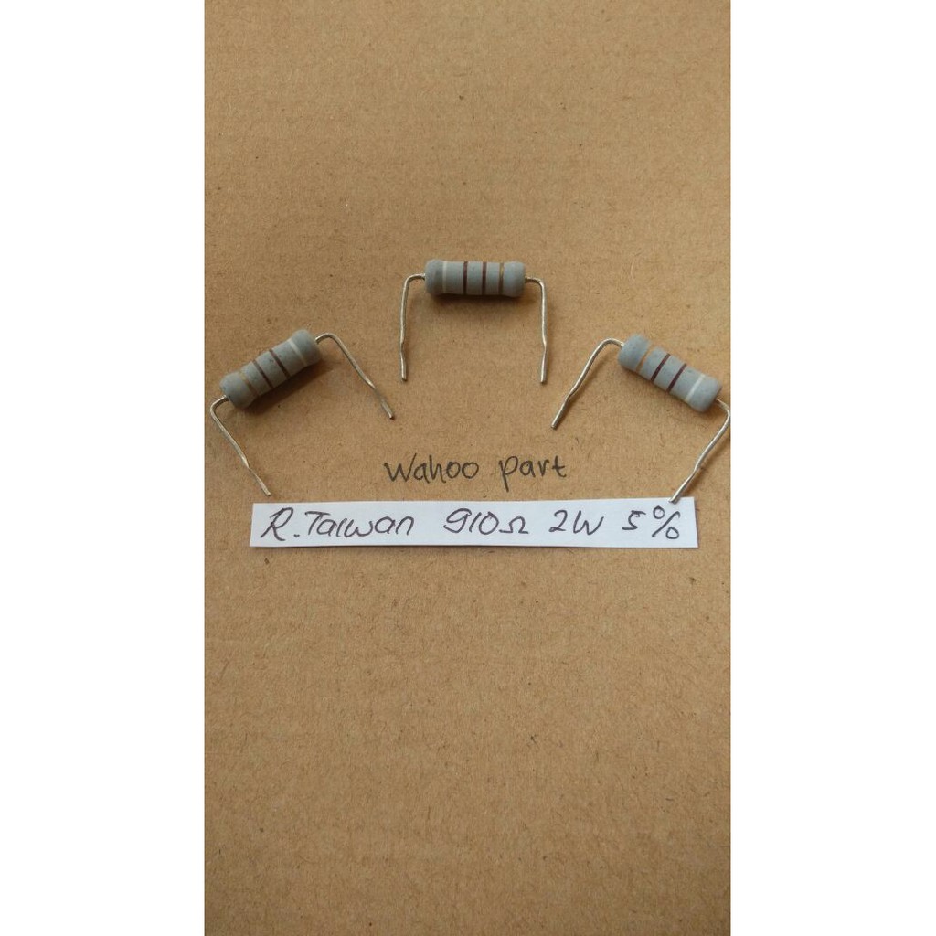 Jual Resistor 910 ohm Taiwan 2 watt 5% harga (10 pcs ) | Shopee Indonesia