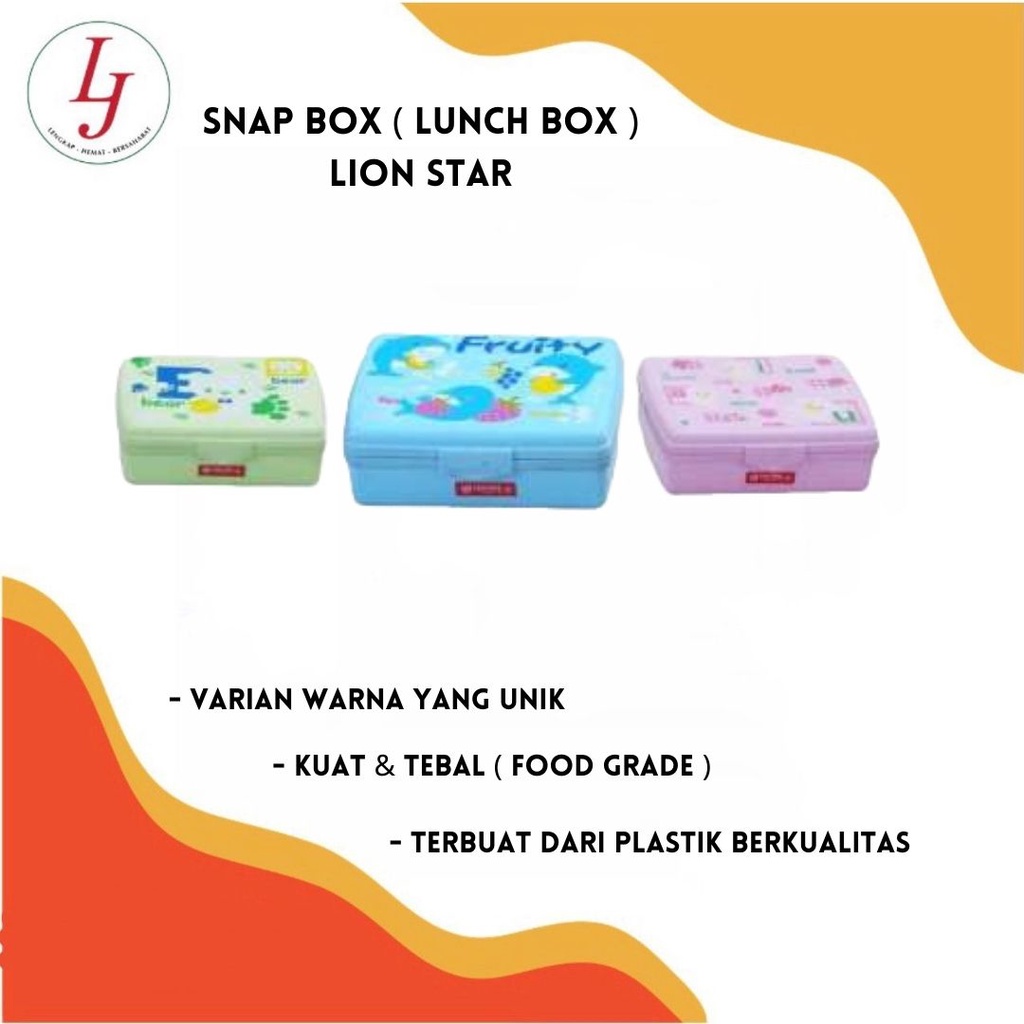 Jual Snap Box Large Lion Star Lunch Box Tanpa Sekat | Shopee Indonesia
