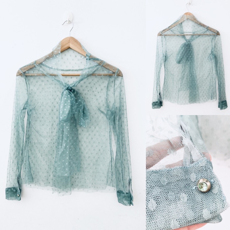Jual New Outer Dotted Lace Transparan All Size (S-M) | Shopee Indonesia