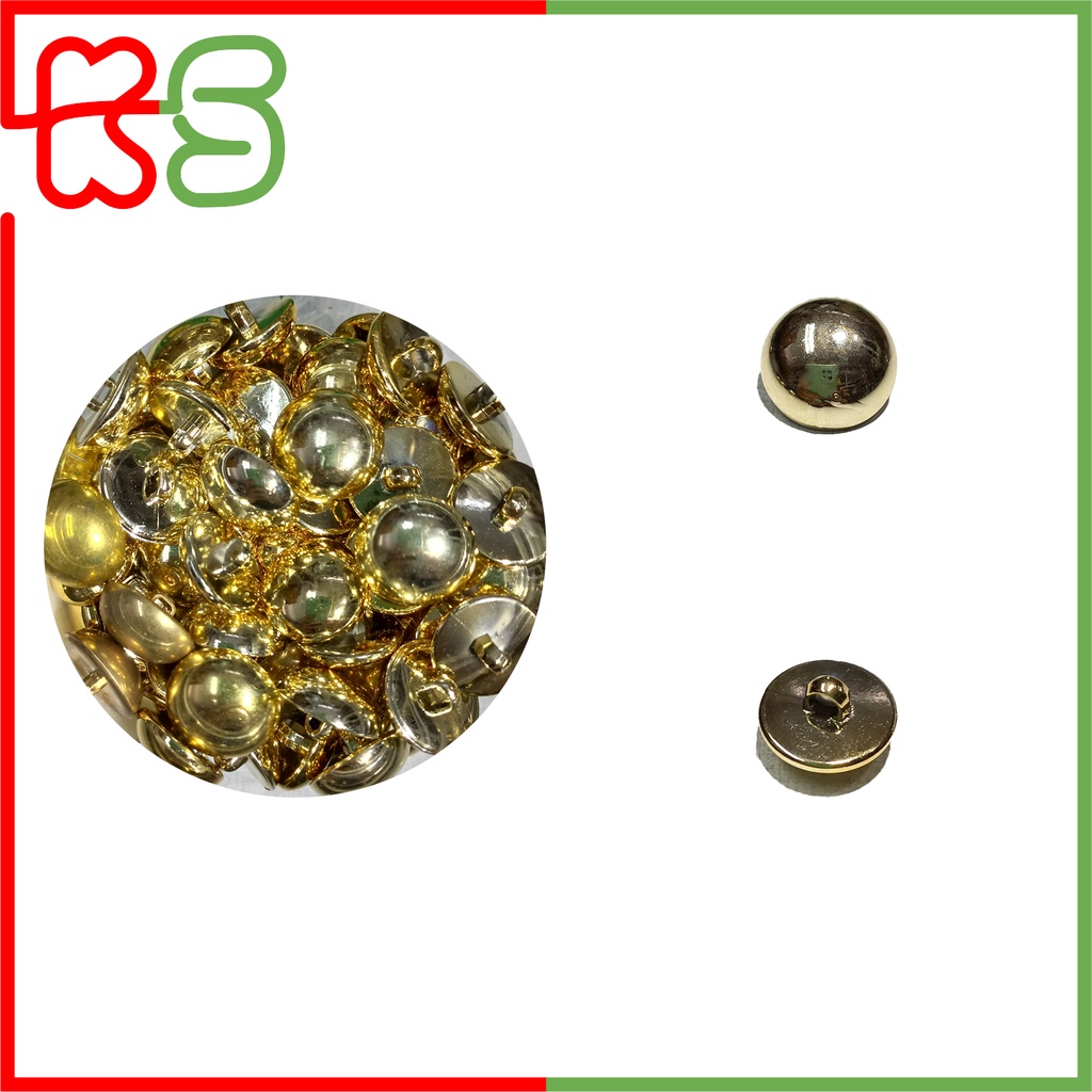 Jual Kancing Baju Jamur Bulat warna Emas dan Perak 1 lusin | Shopee ...