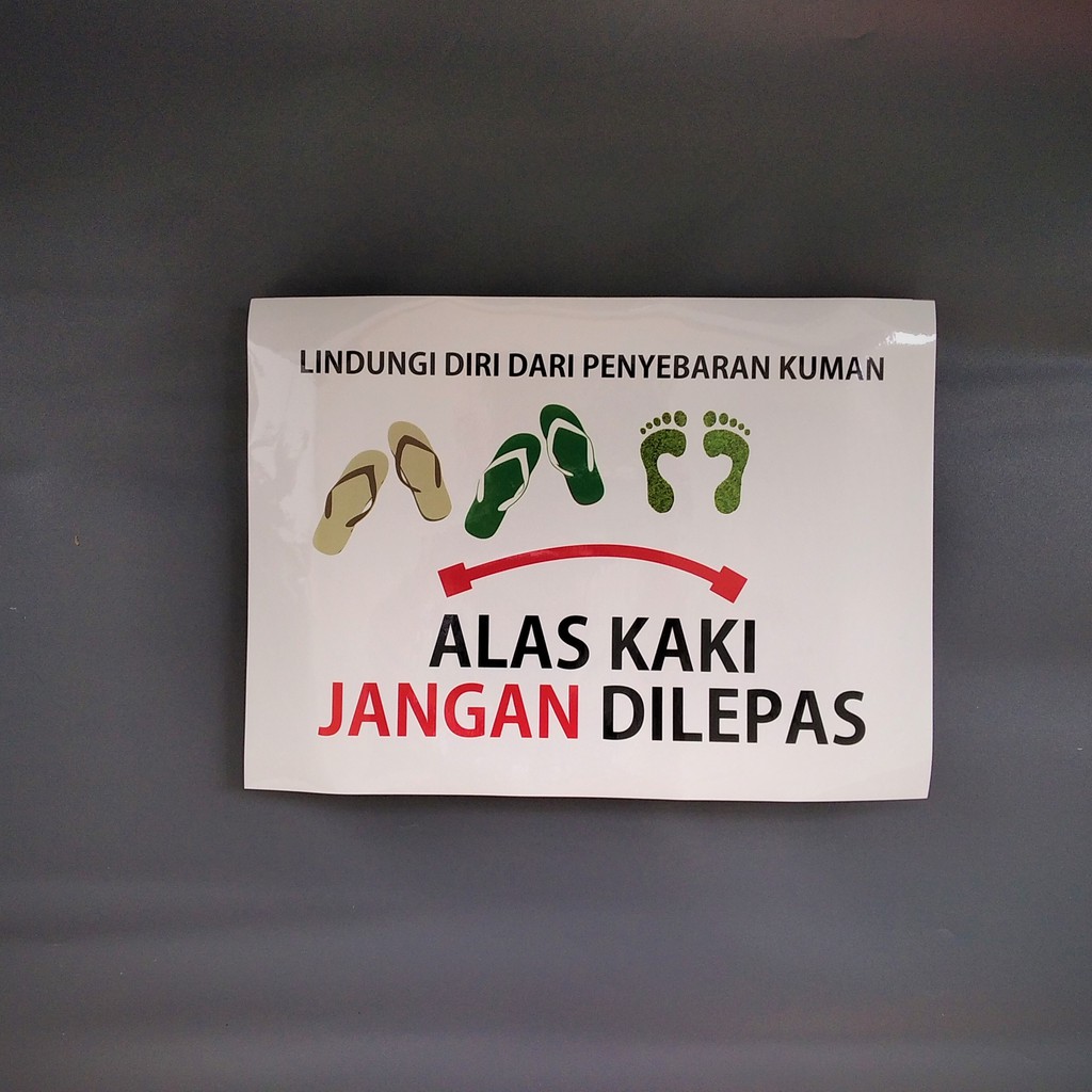 Jual Stiker Alas Kaki Jangan Dilepas | Stiker Vinyl Alas Kaki Jangan ...