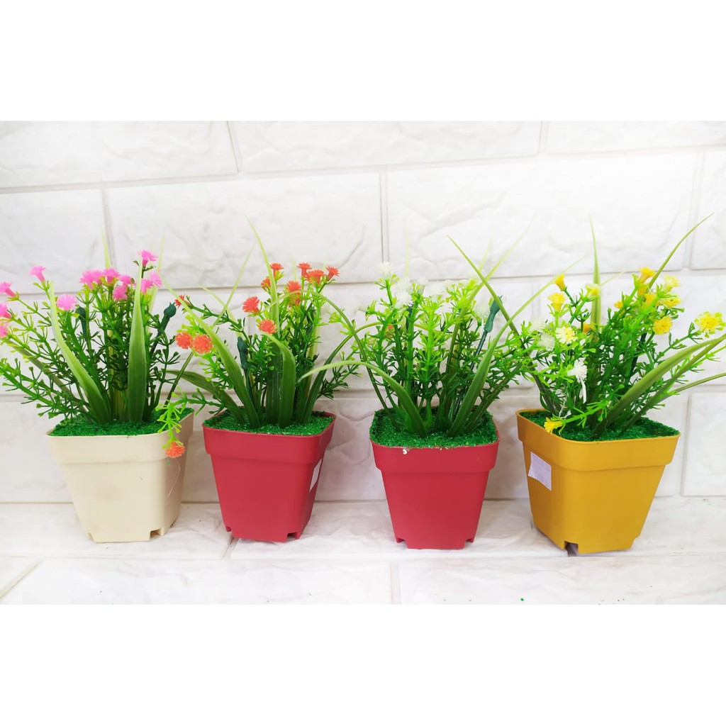 Jual Rangkaian bunga plastik rumput mini | Shopee Indonesia