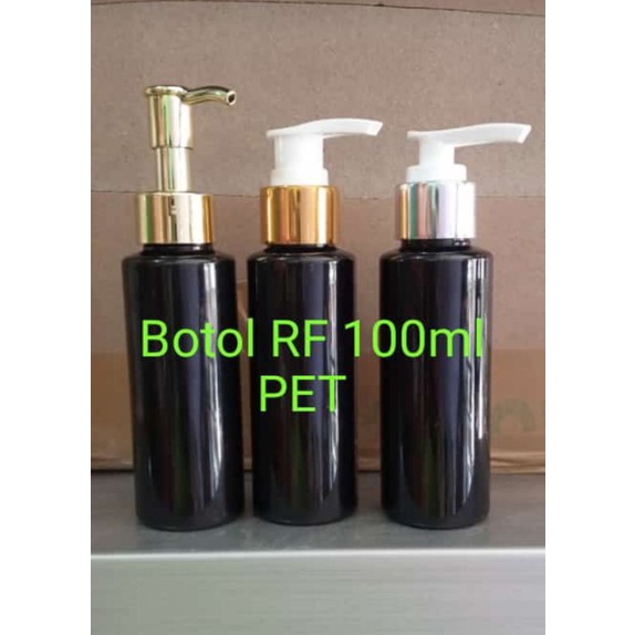 Jual botol sabun 100ml RF hitam traveling pump list silver dan gold ...