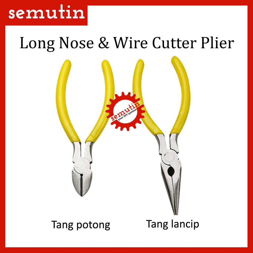 Jual Tang Lancip atau Potong Kawat / Long Nose / Wire Cutter Plier ...