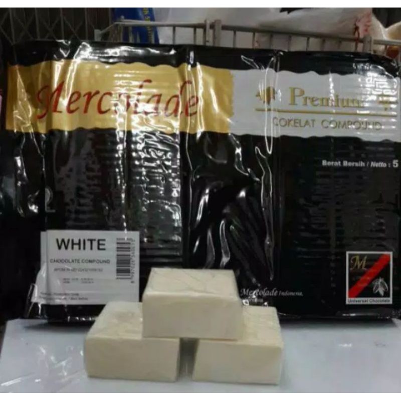 Jual TERMURAH,Mercolade White Chocolate Compound,Coklat Putih Batangan ...