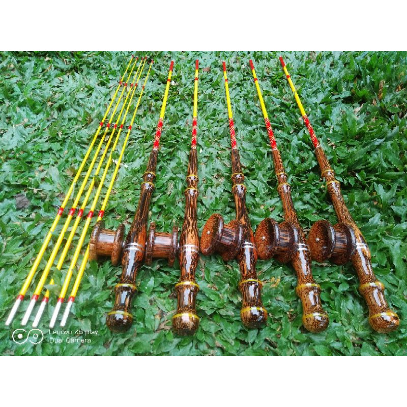 Jual pancing udang model yoyo dengan gagang kayu nibung | Shopee Indonesia