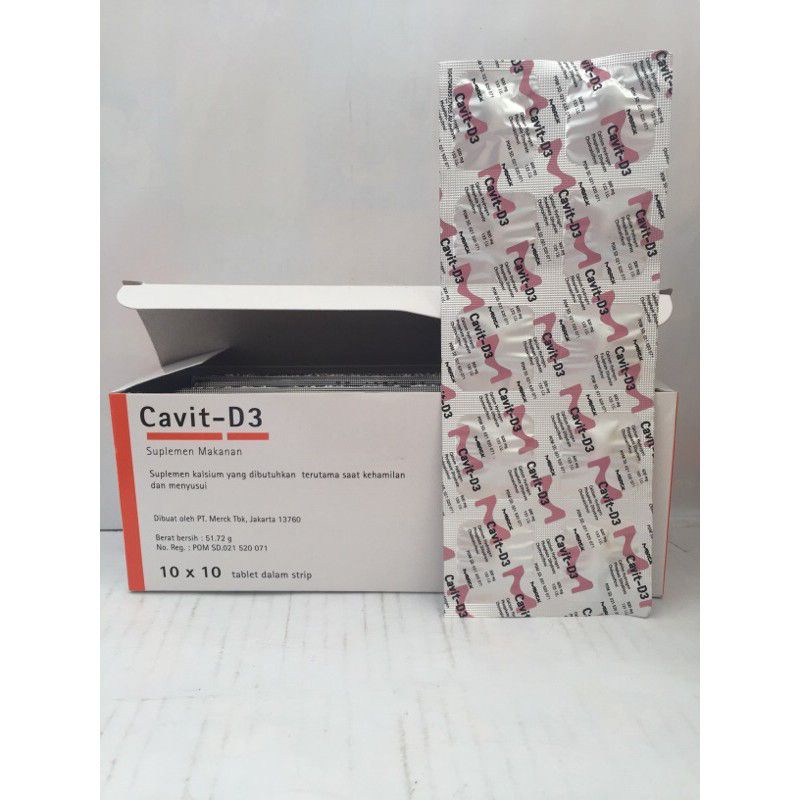Jual (2STRIP) CAVIT D3 SUPLEMEN MAKANAN/PENAMBAH KALSIUM DAN VITAMIN D ...