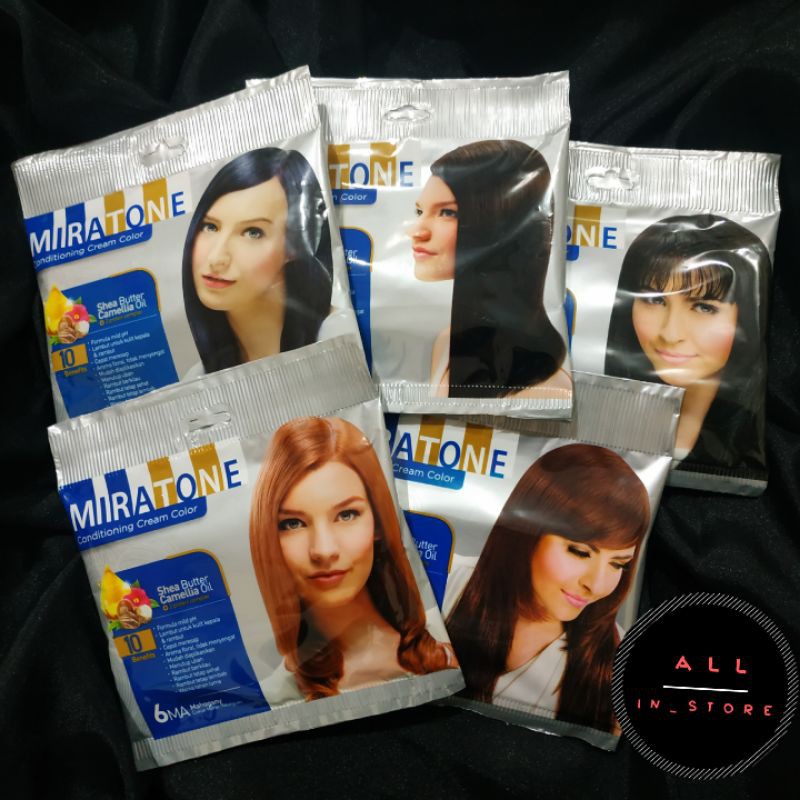 Jual MIRATONE HAIR COLOR Sachet 16g+14ml | Shopee Indonesia