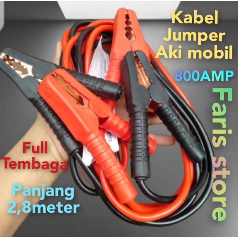 Jual kabel jumper aki mobil 800amp 2,8mtr full tembaga | Shopee Indonesia
