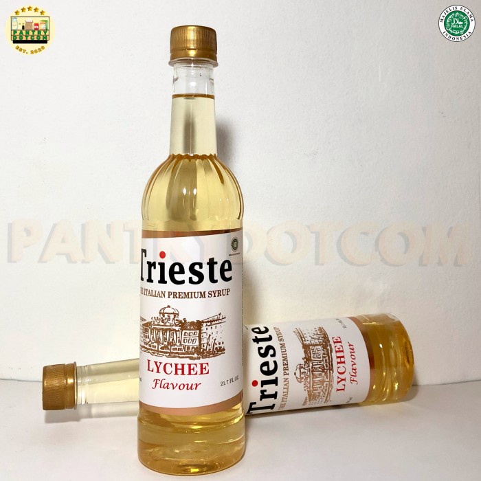 Jual TRIESTE SYRUP rasa LYCHEE - Sirup Premium 650ml | Shopee Indonesia