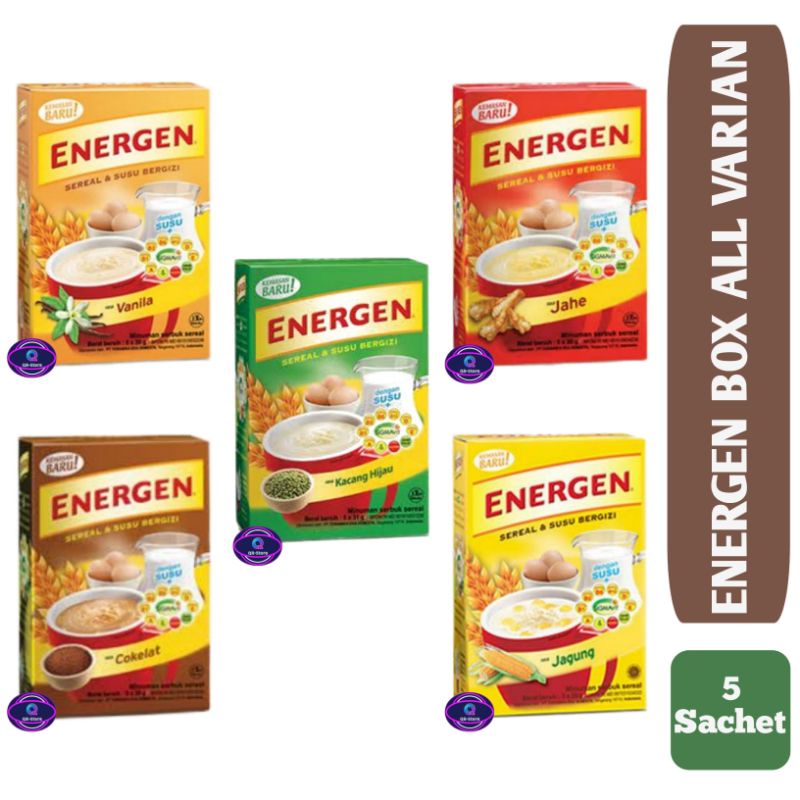 Jual Energen Box All Varian isi 5 Sachet Kemasan Besar | Shopee Indonesia