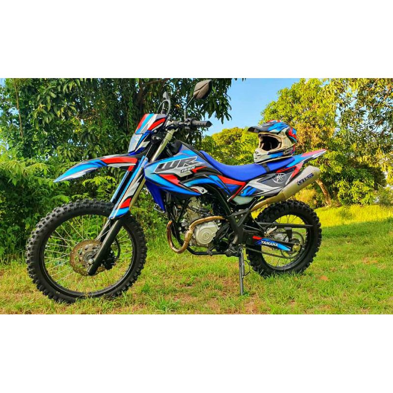 Jual Decal stiker yamaha wr 155 motif racing biru variasi list stiker ...
