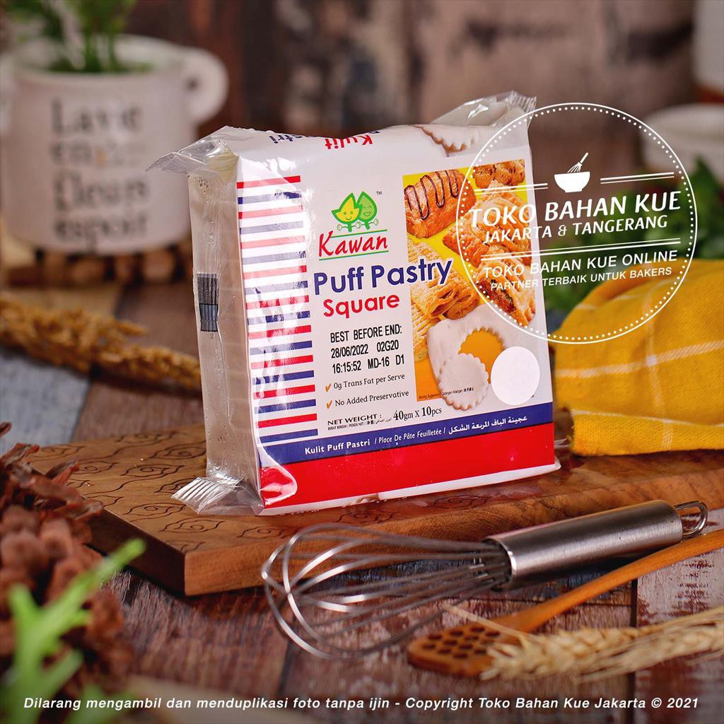Jual Kawan Puff Pastry Adonan Beku Sheet 40gr x10 Lembar Frozen Dough ...