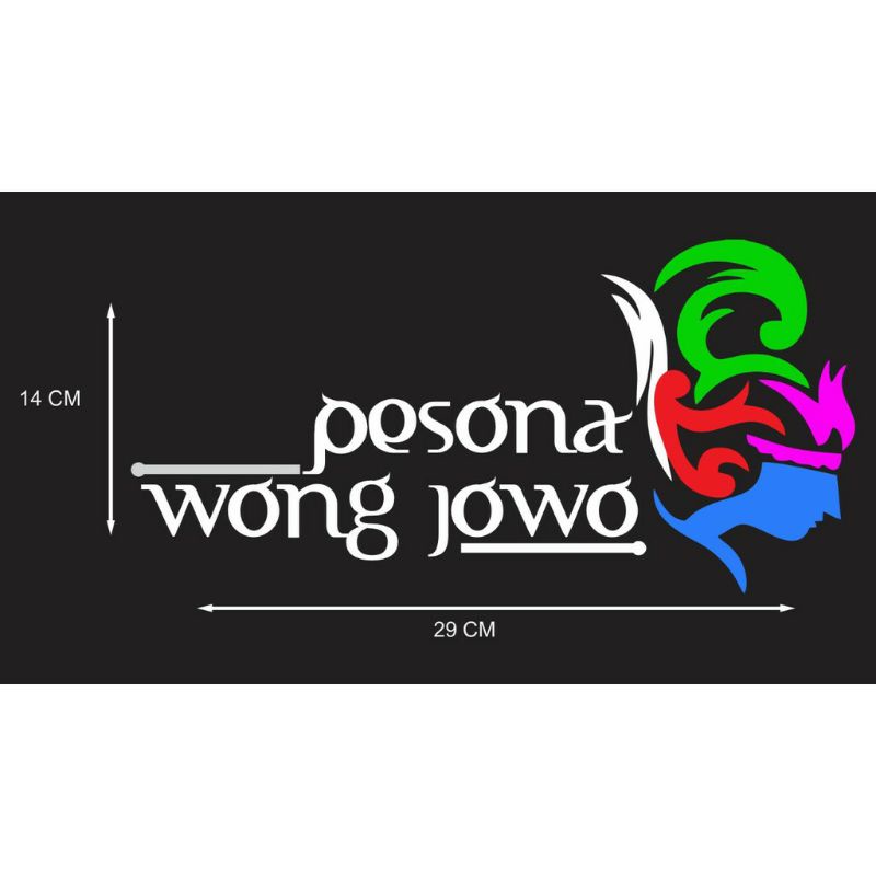 Jual Cutting Sticker Mobil Wonderful Indonesia Pesona Wong Jowo Warna ...